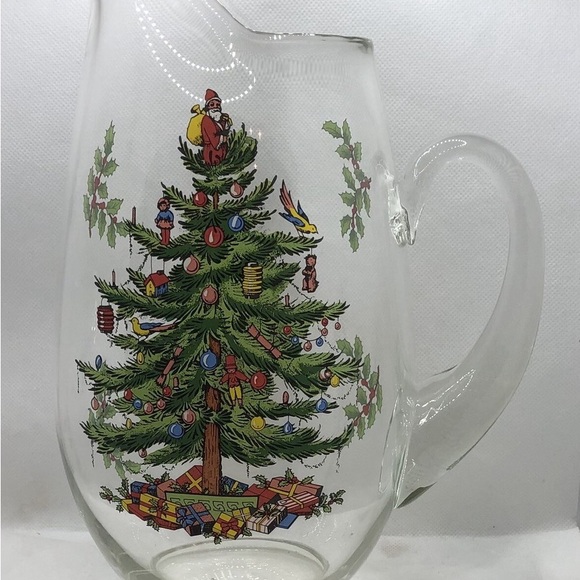 Spode | Holiday | Vintage Spode Christmas Tree Glass 25 Quart Pitcher ...